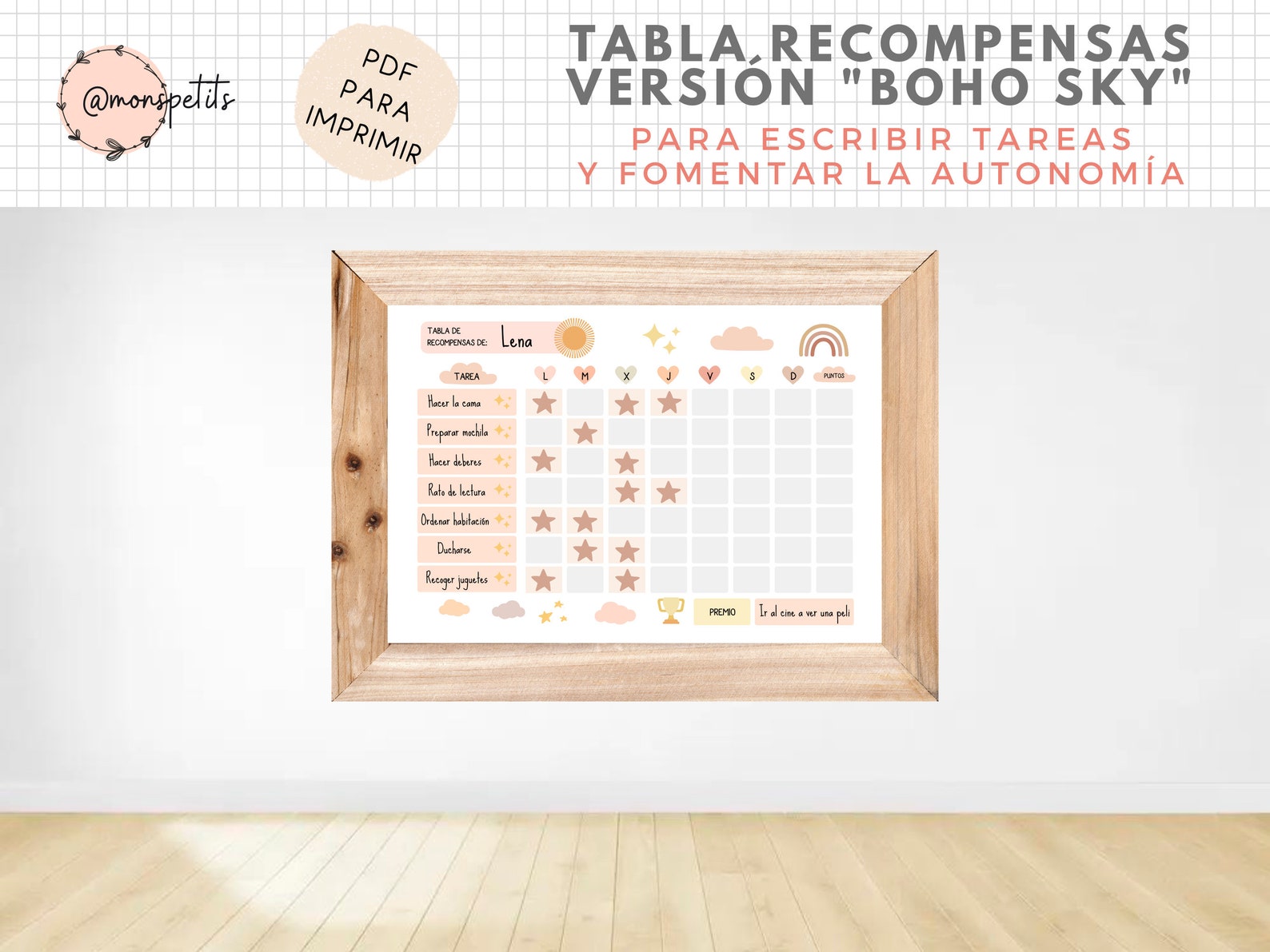 Tabla Recompensas, Economía Fichas, Tablero, Reward Chart, Metas, Niños ...
