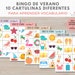 Bingo Temática Verano, Juego, Vocabulario Niños, Imprimible, Español ...