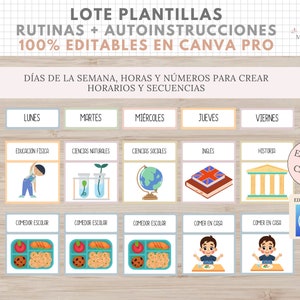 Lote Plantillas Rutinas Y Autoinstrucciones, Imprimible Rutinas Niños ...