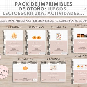Pack Imprimibles Otoño, Juegos, Leer, Escribir, Actividades Aprendizaje ...