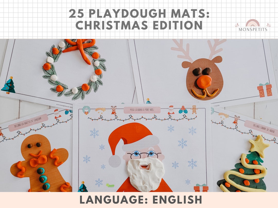 Christmas Playdough Mats, Craft, Preschool Activity, Homeschooling ...