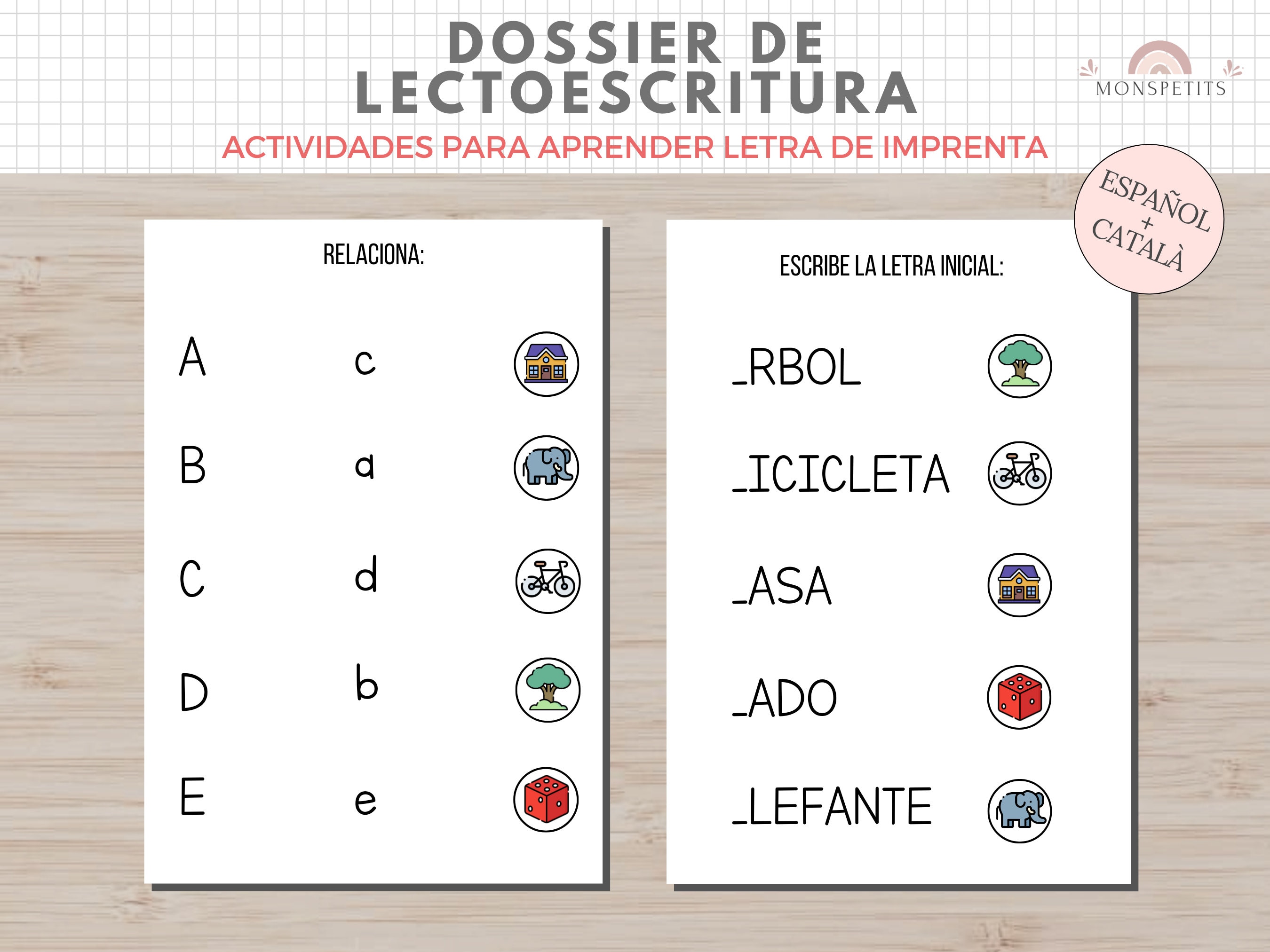 Dossier Lectoescritura, Letra Imprenta, Español, Català, Aprender Letras, Educación Infantil ...