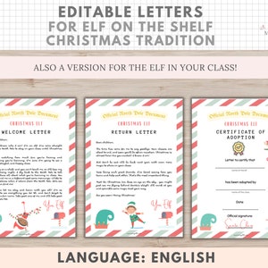 Editable Canva Letters Elf Tradition, Welcome Letter, Farewell Letter ...