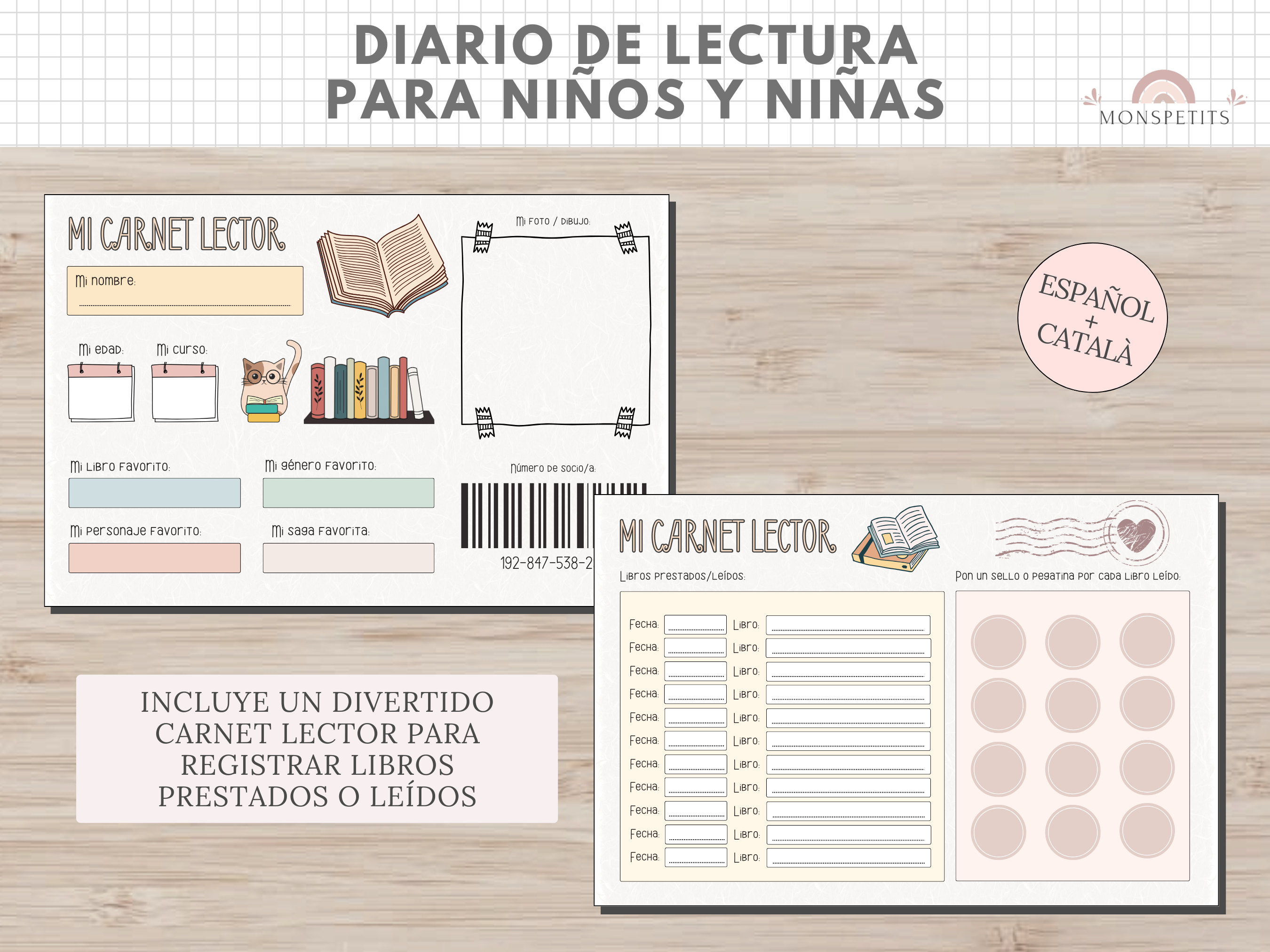 Diario De Lectura, Imprimible Niños, Carnet Lector, Posters Biblioteca ...
