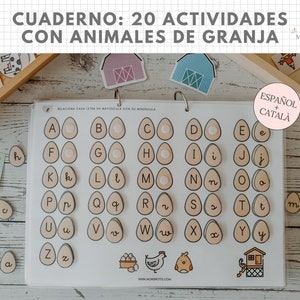 20 Actividades Animales De Granja, Cuaderno Imprimible Niños, Español ...