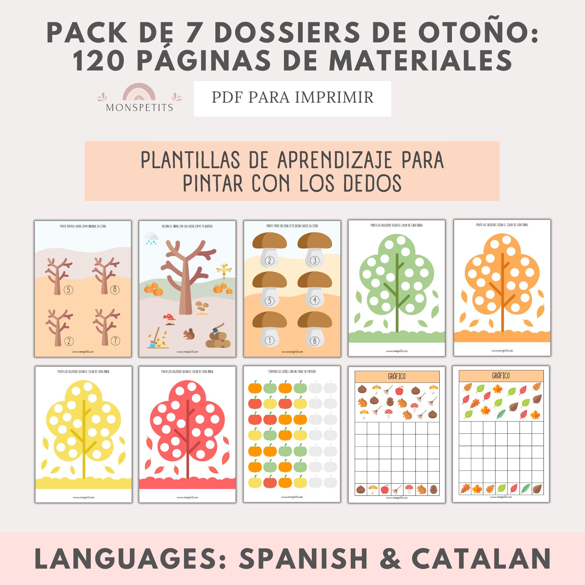 Pack Imprimibles Otoño, Juegos, Leer, Escribir, Actividades Aprendizaje ...