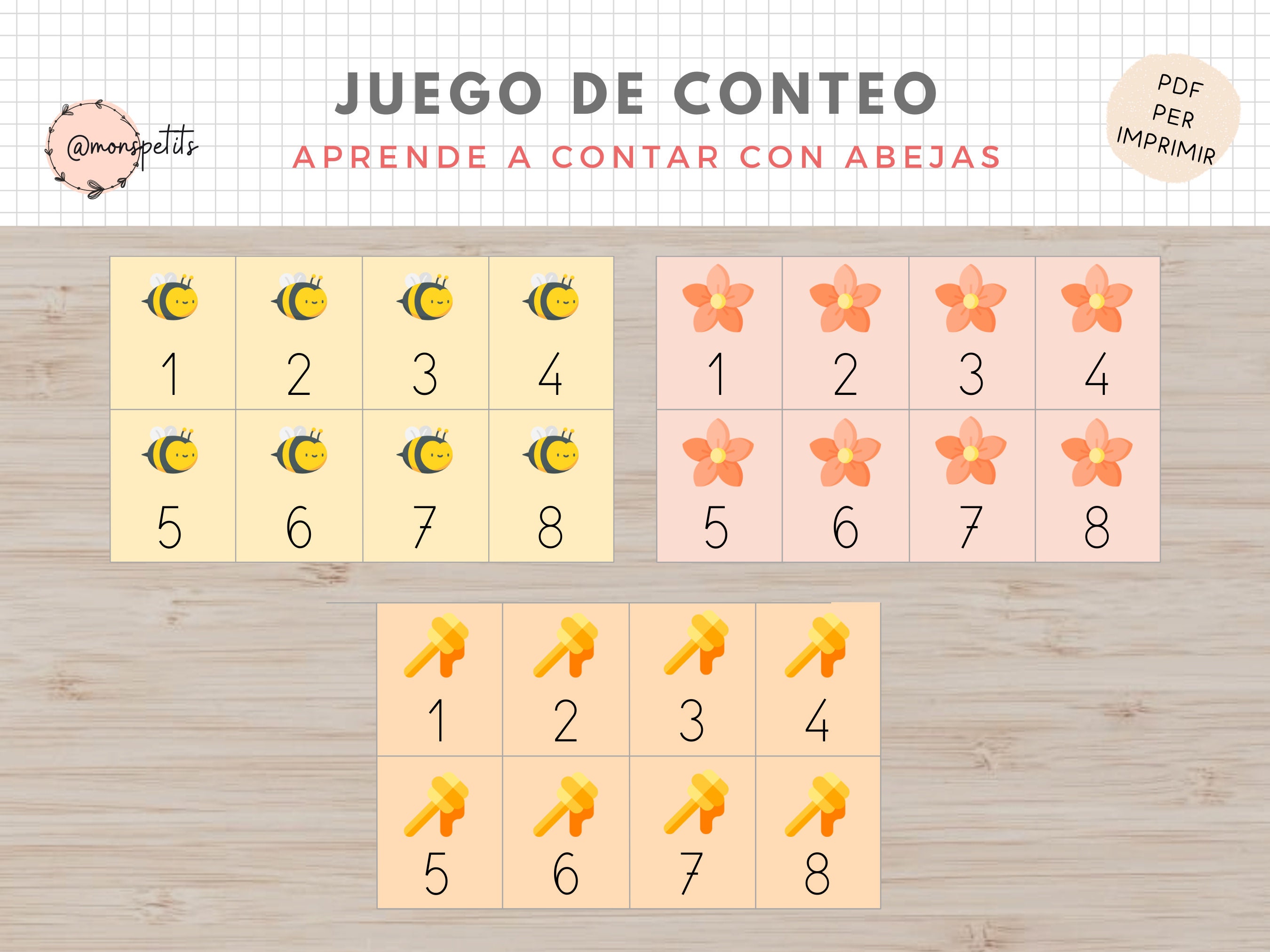 Juego De Contar Con Abejas - Matematicas - Numeros - Español ...