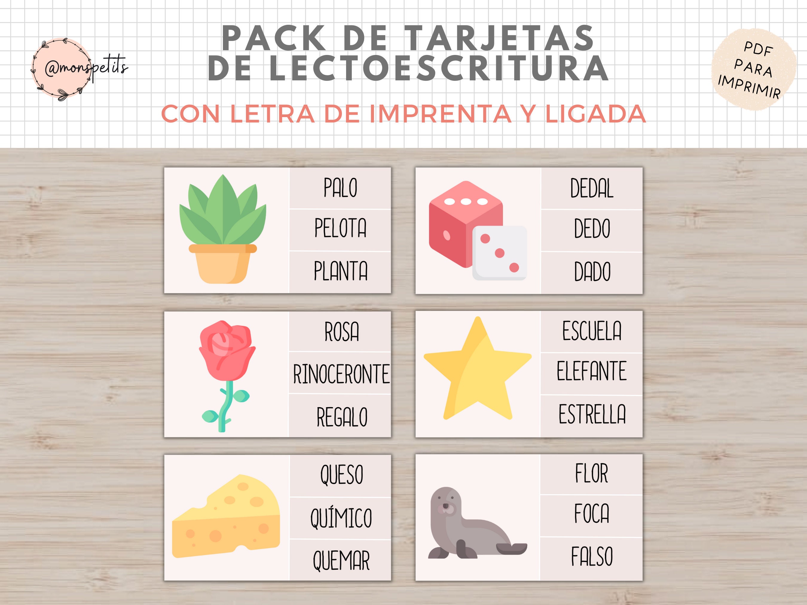Pack Tarjetas Lectoescritura, Español Y Catalán, Repasar Palabras ...