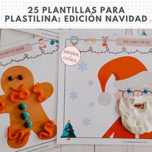 Plantillas Plastilina Navidad, Christmas Play Dough Mats, Manualidad ...