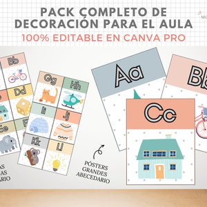 Pack Completo Decoracion Aula, 130 Paginas, EDITABLE En Canva Pro ...