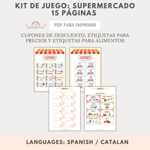 Kit De Juego Supermercado, Imprimible Educativo, Educación Infantil ...