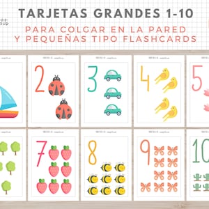 Tarjetas Números 1-10 Grandes Para Pared + Flashcards Números ...