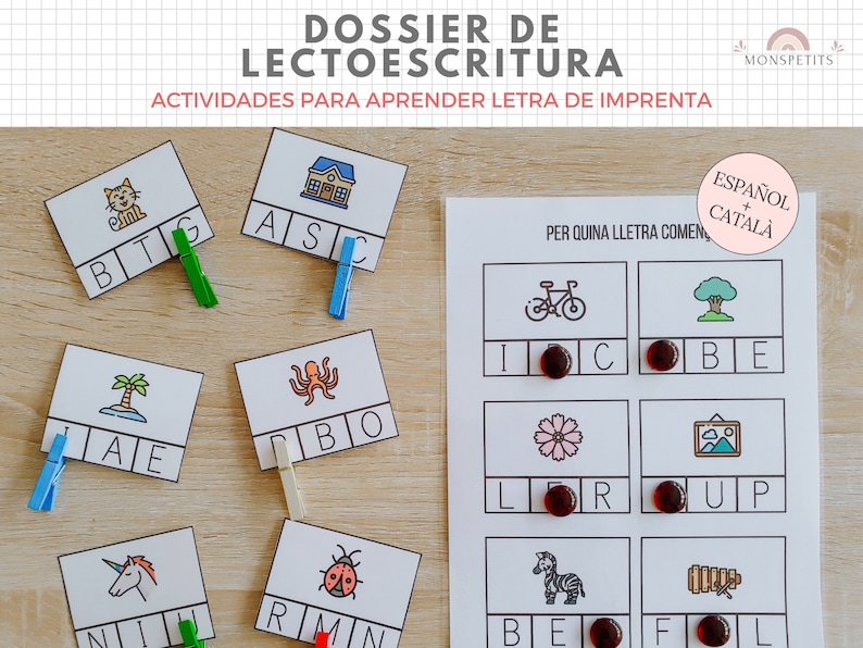 Dossier Lectoescritura, Letra Imprenta, Español, Català, Aprender Letras, Educación Infantil ...