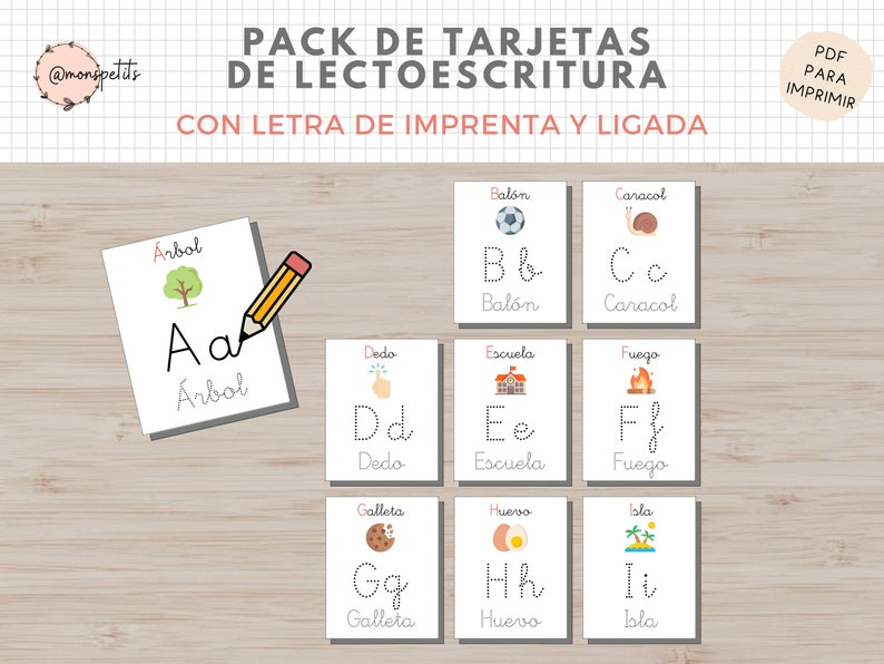 Pack Tarjetas Lectoescritura, Español Y Catalán, Repasar Palabras ...