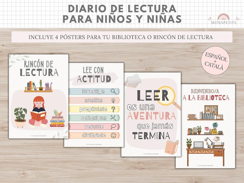 Diario De Lectura Imprimible Niños Carnet Lector Posters - Etsy
