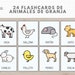 24 Flashcards Animales De Granja Castellano / Español - Vocabulario ...