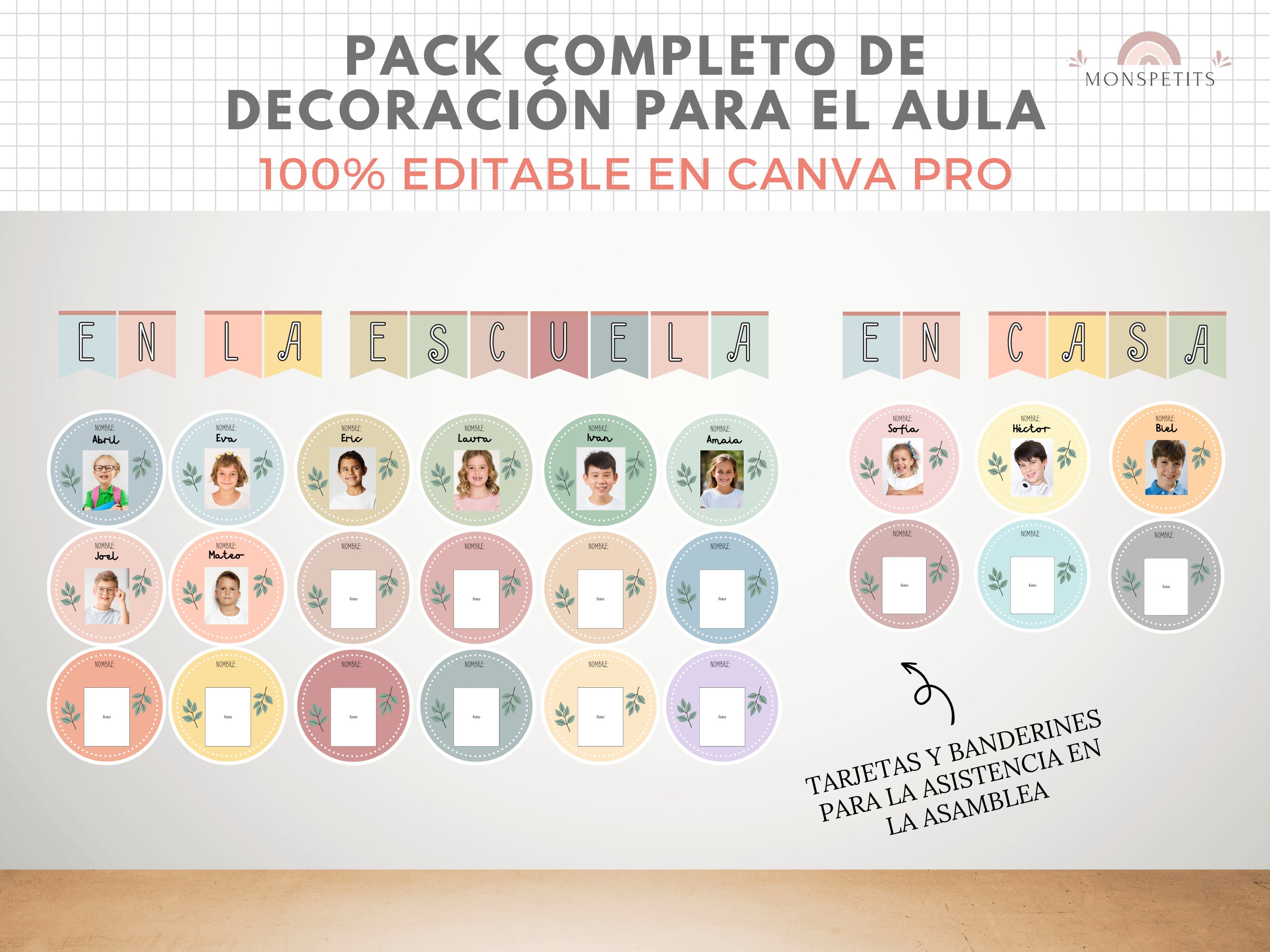Pack Completo Decoracion Aula 130 Paginas EDITABLE En Canva - Etsy