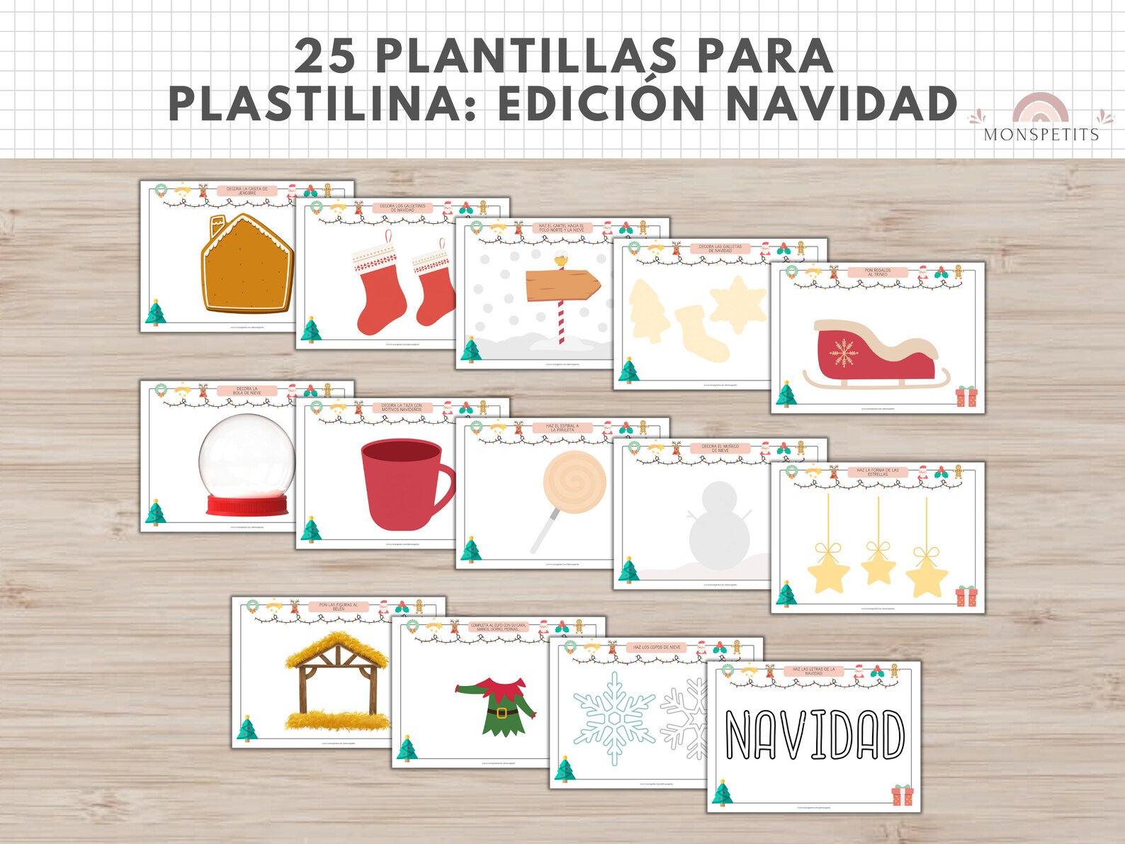 Plantillas Plastilina Navidad, Christmas Play Dough Mats, Manualidad ...