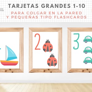 Tarjetas Números 1-10 Grandes Para Pared + Flashcards Números ...