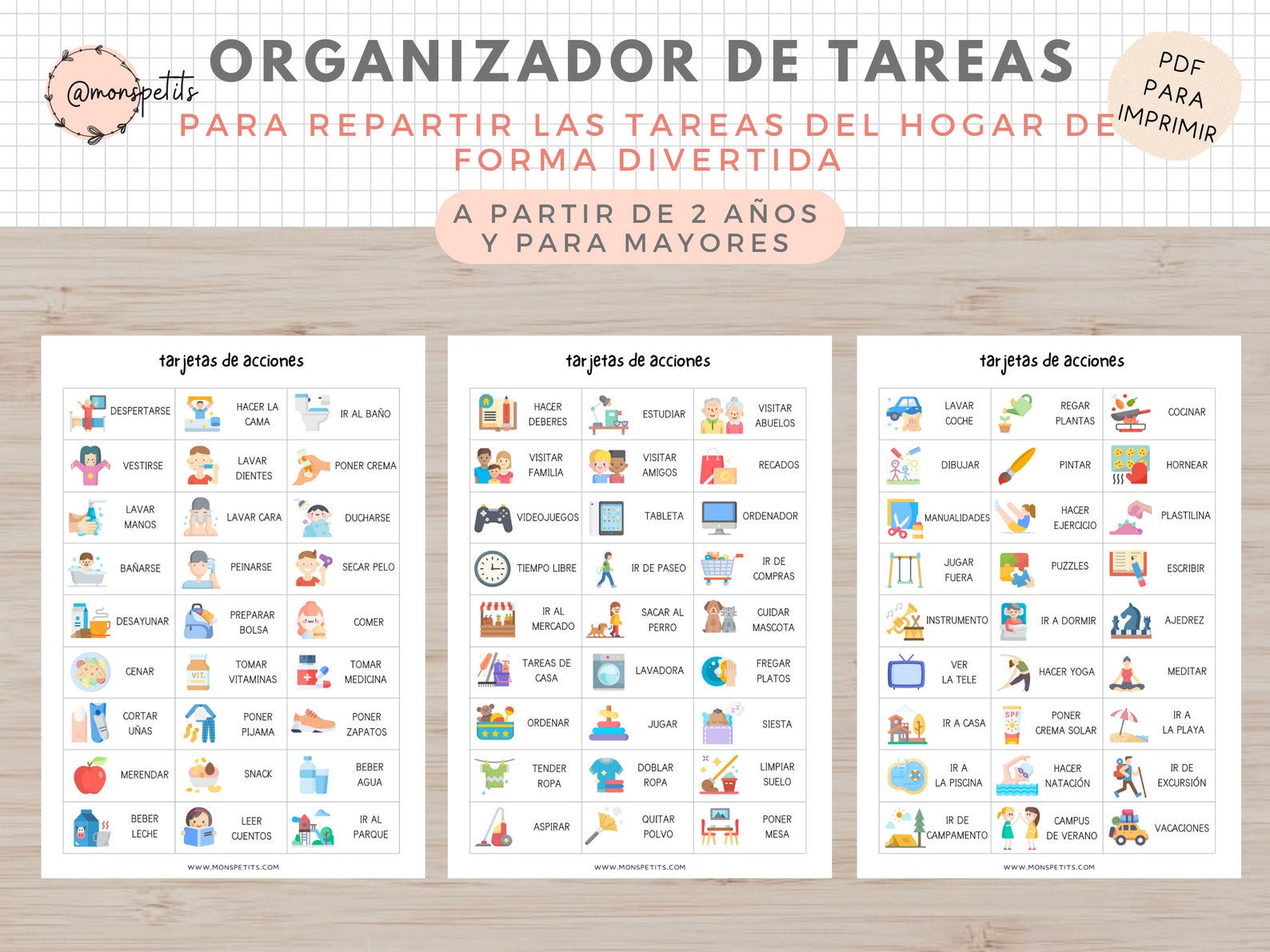 Organizador De Tareas Del Hogar - Rutinas Y Tareas Para Niños ...