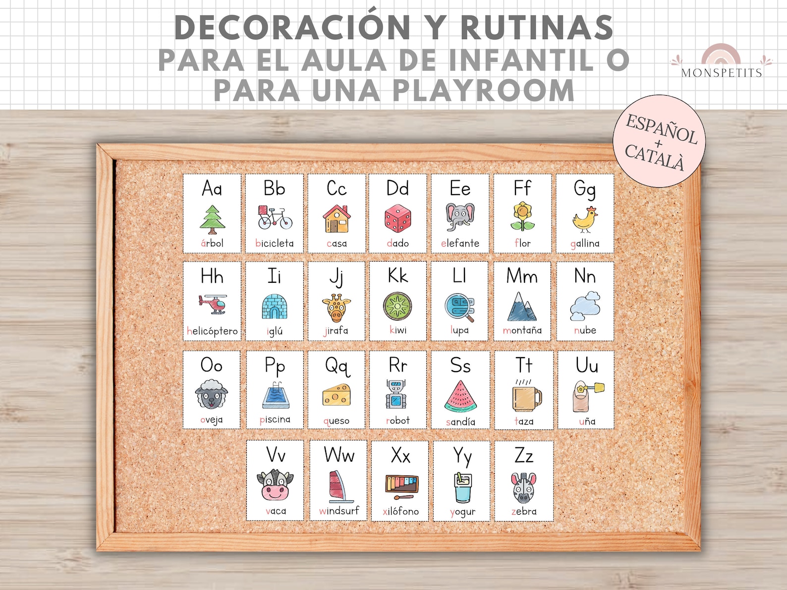 Pack Decoración Aula Infantil O Playroom, Asamblea Mañanas, Español ...