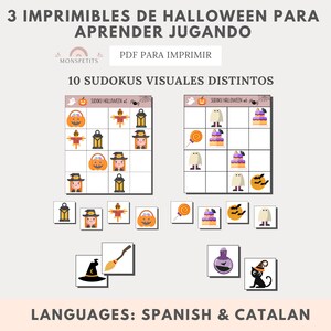 3 Juegos Imprimibles Halloween PDF, Aprender, Fiesta, Bingo, Sudoku ...