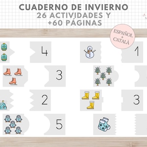 Cuaderno Actividades Invierno, +60 Págs, Aprendizaje Niños, Español ...