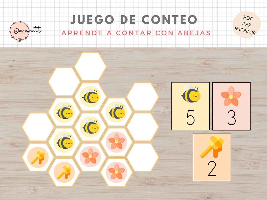 Juego De Contar Con Abejas - Matematicas - Numeros - Español ...