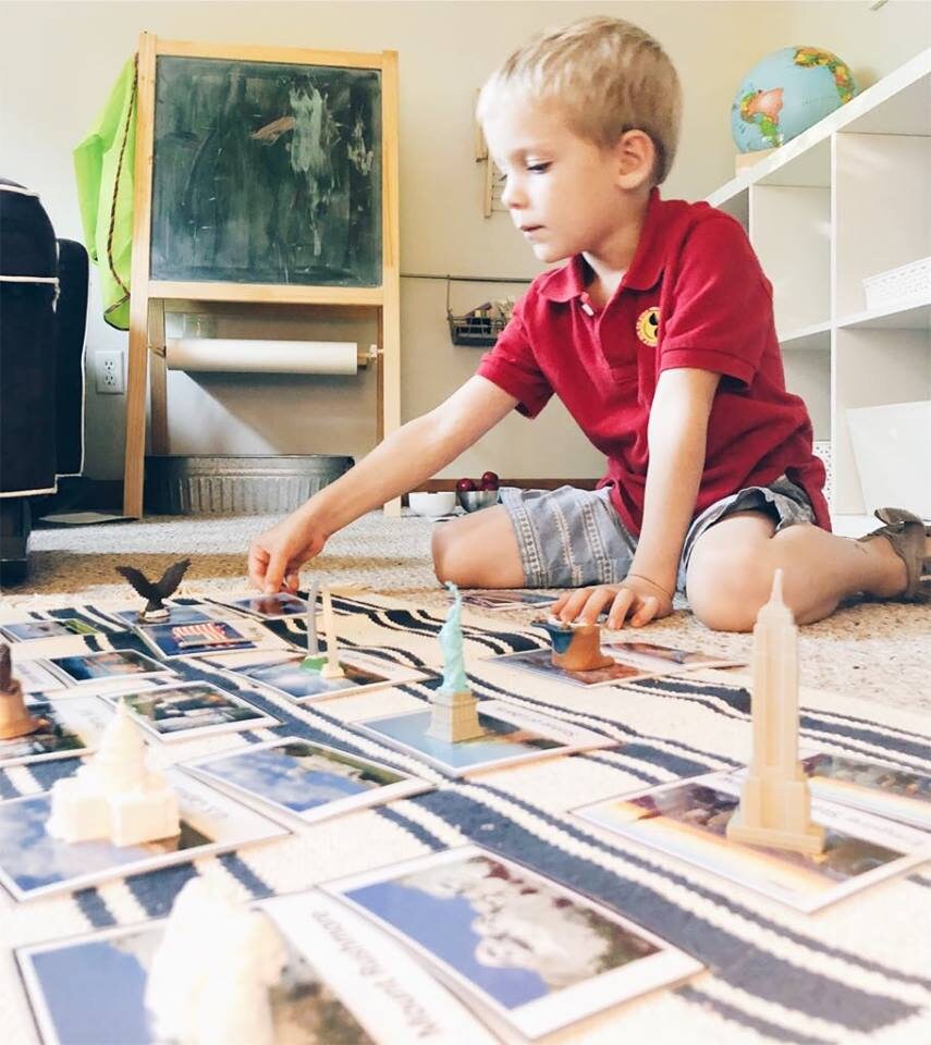 US Landmarks + Symbols 3 Part Cards - Etsy