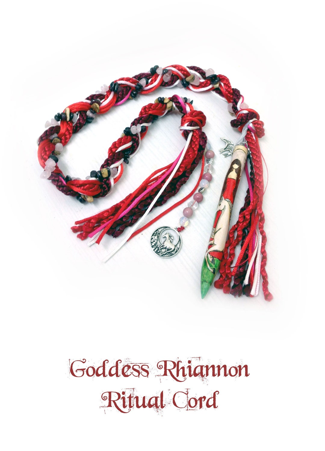 Goddess Rhiannon Ritual Cord Pagan Goddess Pendant Moon Love Lunar ...