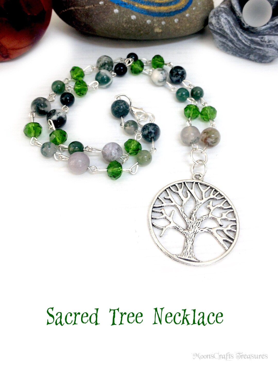 Sacred Tree Necklace - Tree of Life Pagan Witch Earth Mother Goddess ...
