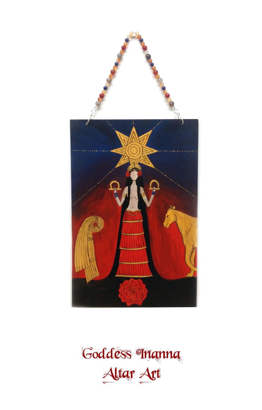 Goddess Inanna Altar Art Inanna Sumerian Goddess Love Sensuality Rose - Etsy