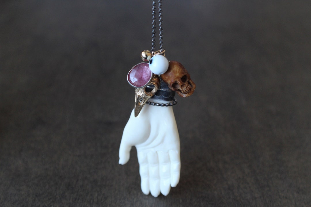 St. Charles Ave. - NOLA Voodoo Talisman Necklace, Handmade, Carved Bone ...