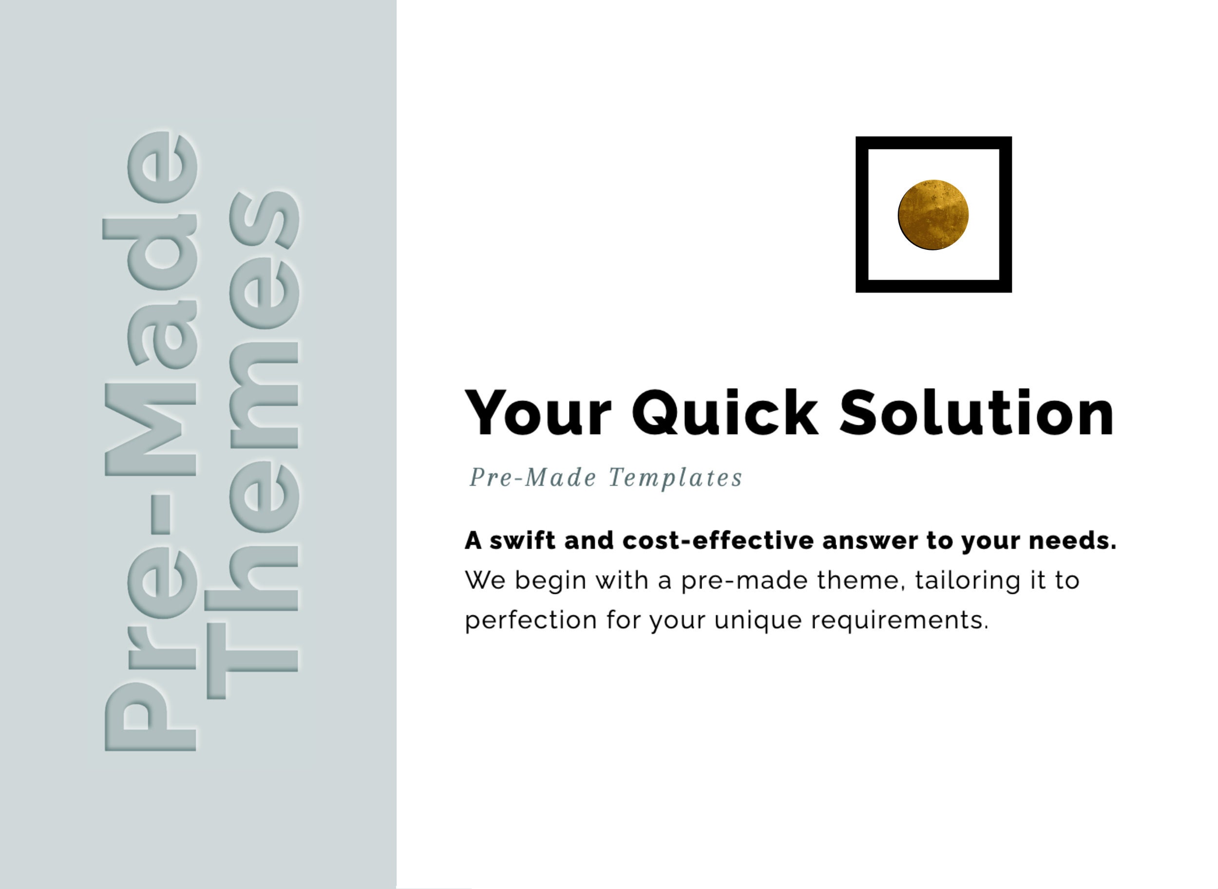 STARTER WEBSITES 'your Quick Solution' Package: Pre-made Theme + Set-up ...