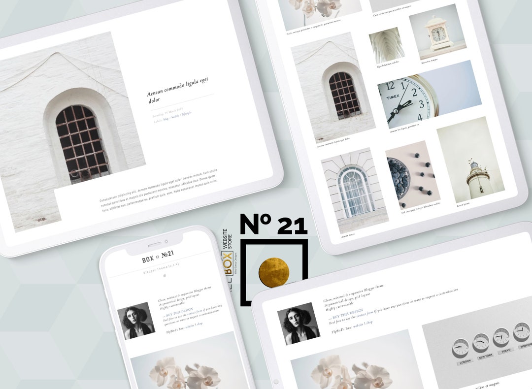 Minimal Blogger Theme With Asymmetrical Blog Layout Box No21 ...