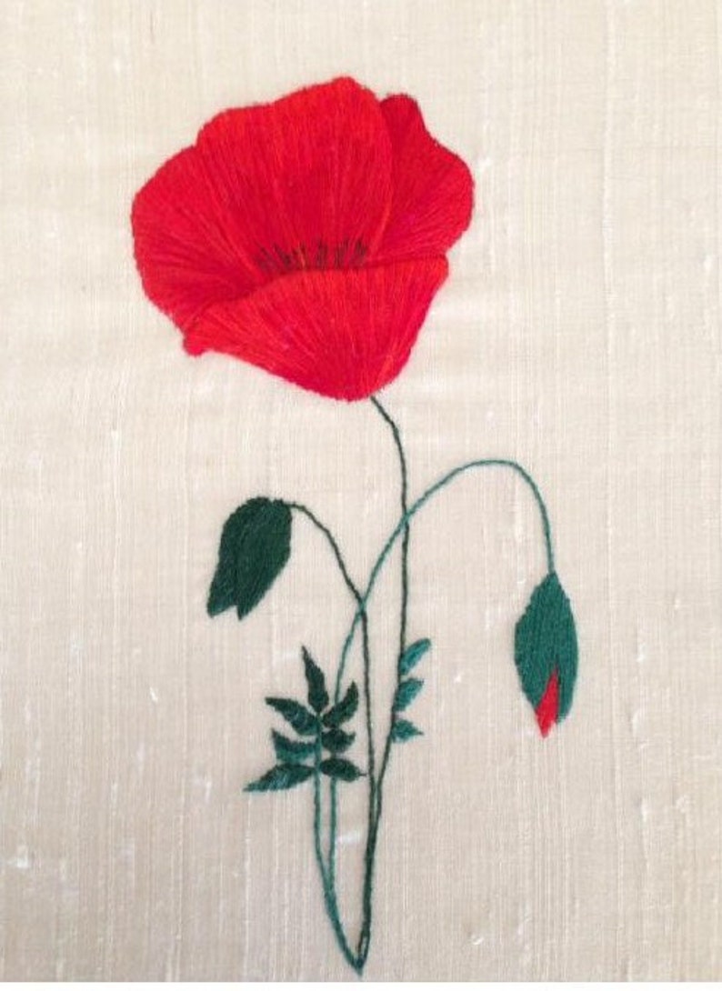 DIGITAL DOWNLOAD. Silk Shading Poppy Pattern - Etsy