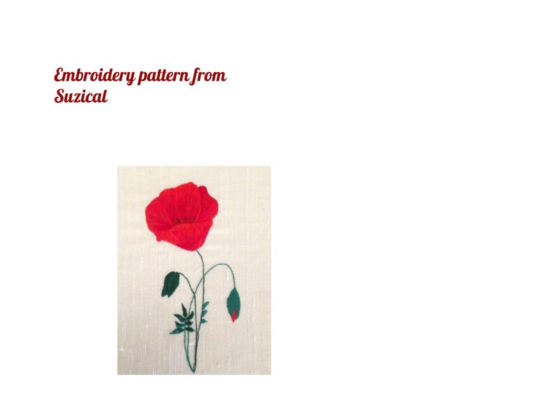 DIGITAL DOWNLOAD. Silk Shading Poppy Pattern - Etsy