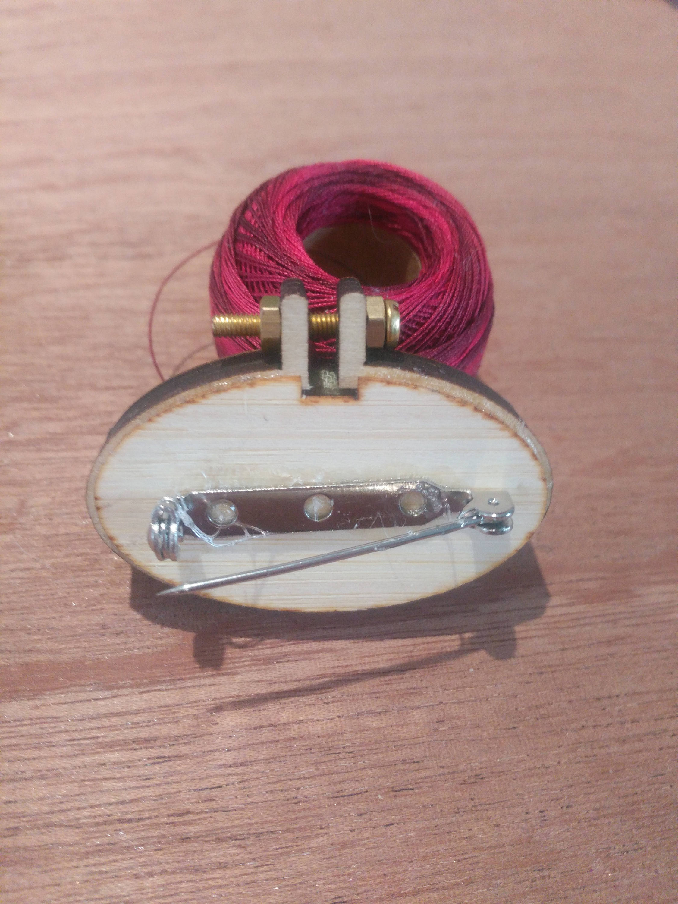 Hand Embroidered Flower Brooch in a Mini Embroidery Hoop With Bullion ...