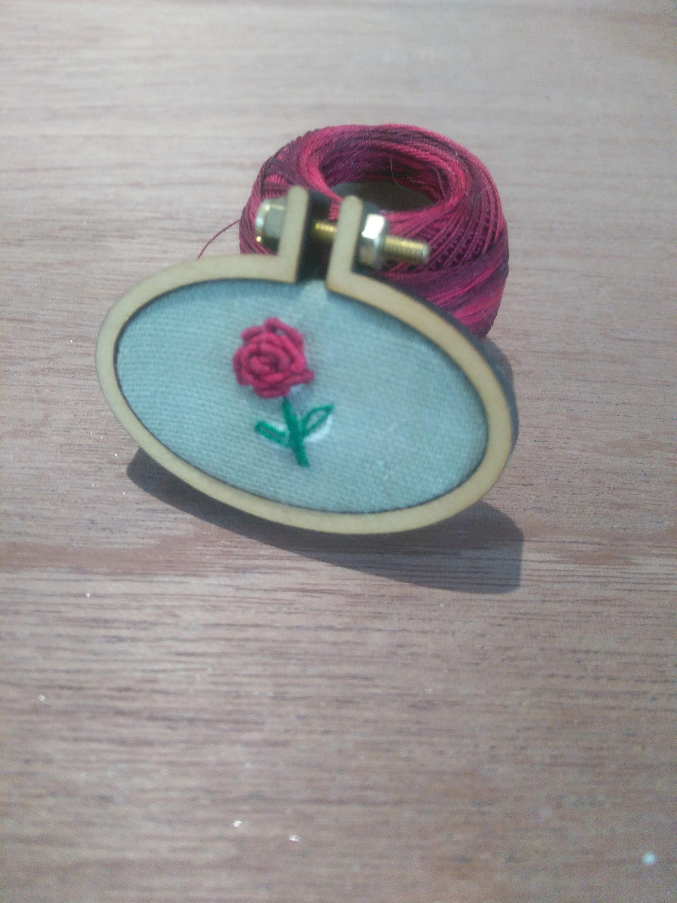 Hand Embroidered Flower Brooch in a Mini Embroidery Hoop With - Etsy