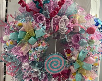 Sweet Candy-themed Kids Wreath Perfect for Birthdays, Parties, and ...