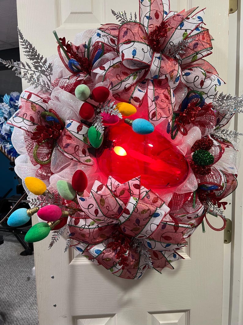 Christmas Bulb Wreath - Etsy