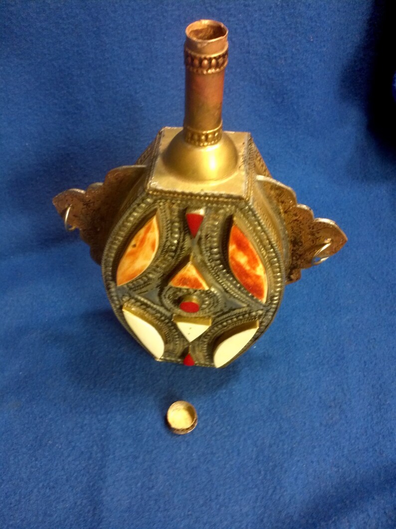 Antique Metal Gunpowder Flask | Etsy