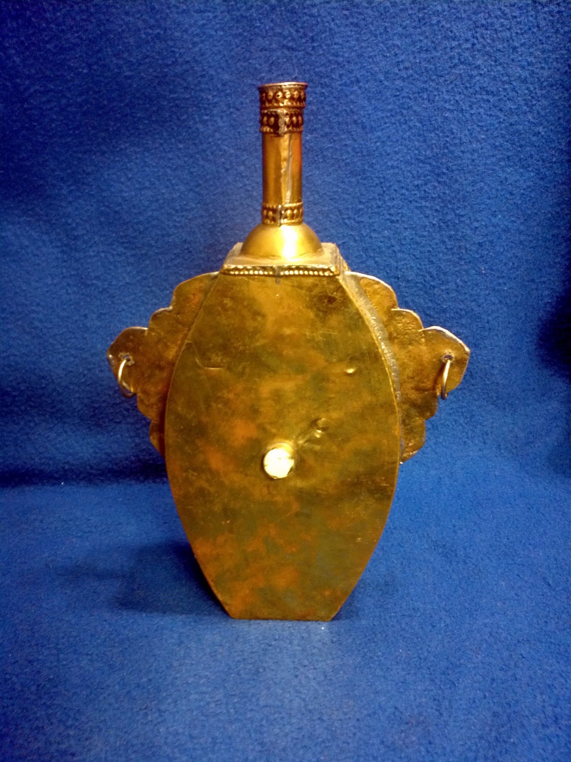 Antique Metal Gunpowder Flask - Etsy
