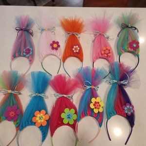 Qty 10 Princess Poppy Party Pack. Troll Hair Headband. Trolls. Party ...