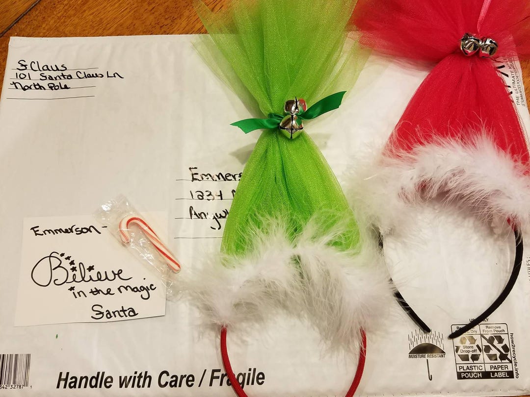Santa/elf Hat Headband, Mailed From North Pole - Etsy