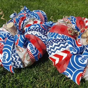 Chicago Cubs Fabric Pumpkin, MLB Sports Fan Decor - Etsy