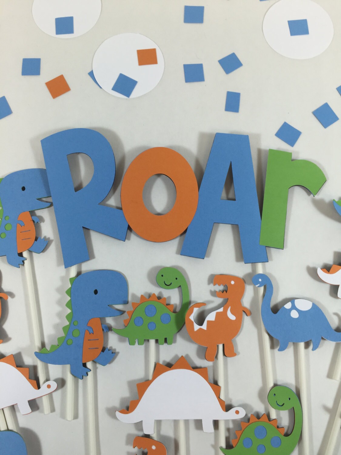 Roar cake topper dinosaur theme cake topperdinosaur birthday | Etsy