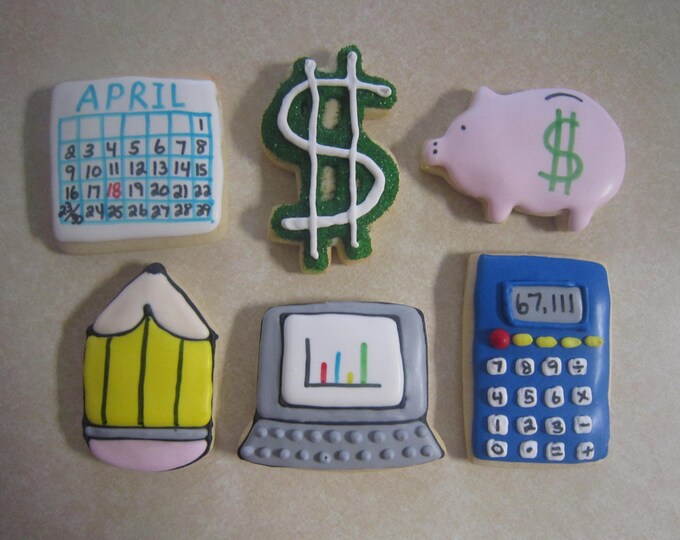 12 Accountant Hand Decorated Cookie - Etsy