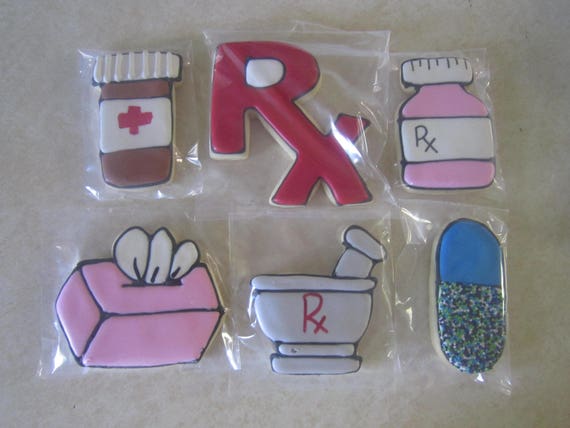 12 Cute Pharmacy Hand Decorated Cookies | Etsy