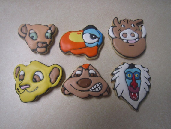 12 Lion King Simba and Friends Fan Art Cookies - Etsy